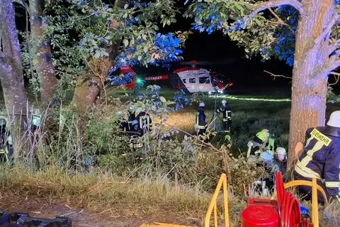 Opel prallt in Dautphetal gegen Baum: Zwei Schwerverletzte